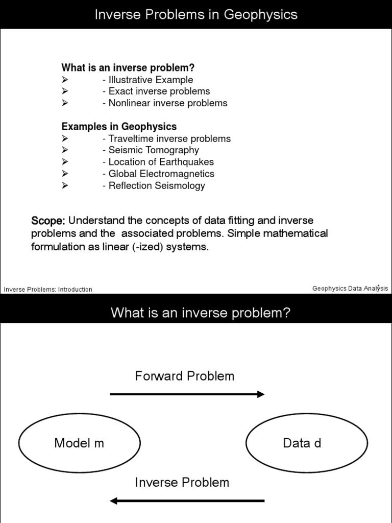 05 - Geophysical Inverse Problems | PDF | Inverse Problem | Geophysics