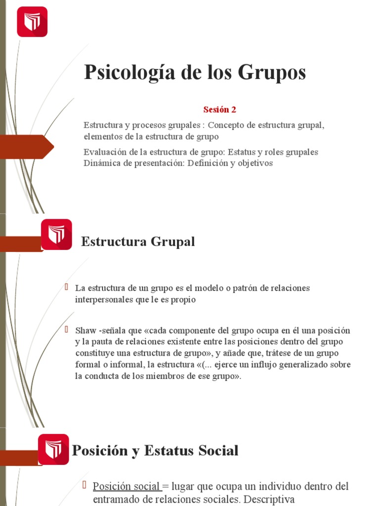 Estructura y Roles en Grupos Sociales | PDF | Sicología | Comportamiento