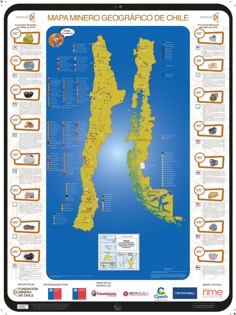 Mapa Minero Educativo y Geografico de Chile | PDF