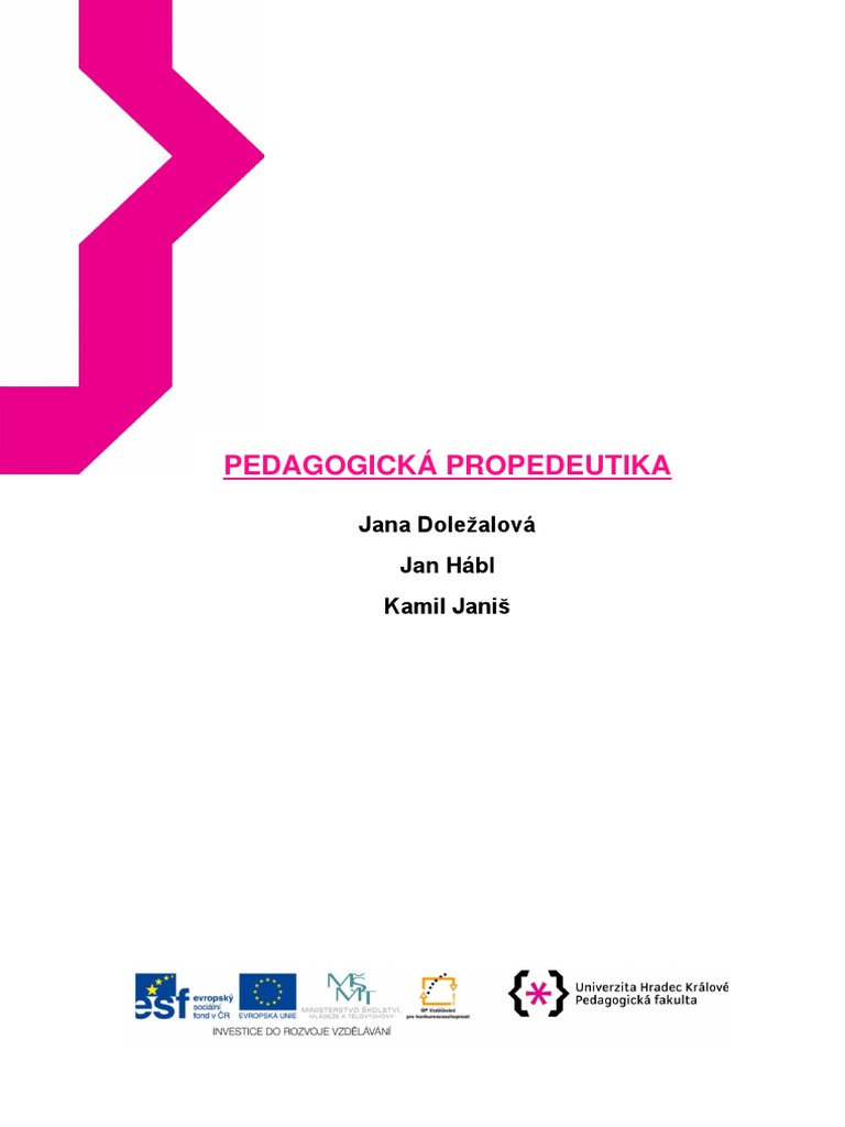 Pedagogical Propaedeutics - University Textbook in Czech | PDF