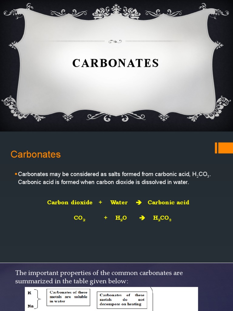 Carbonates Limestone | PDF | Carbonate | Oxide