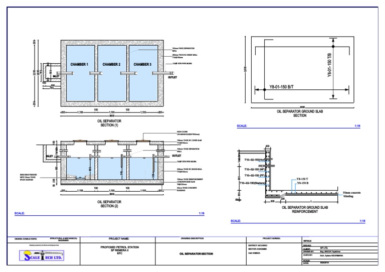 Oil Water Separator Drawing | PDF | Structural Engineering | Real Estate