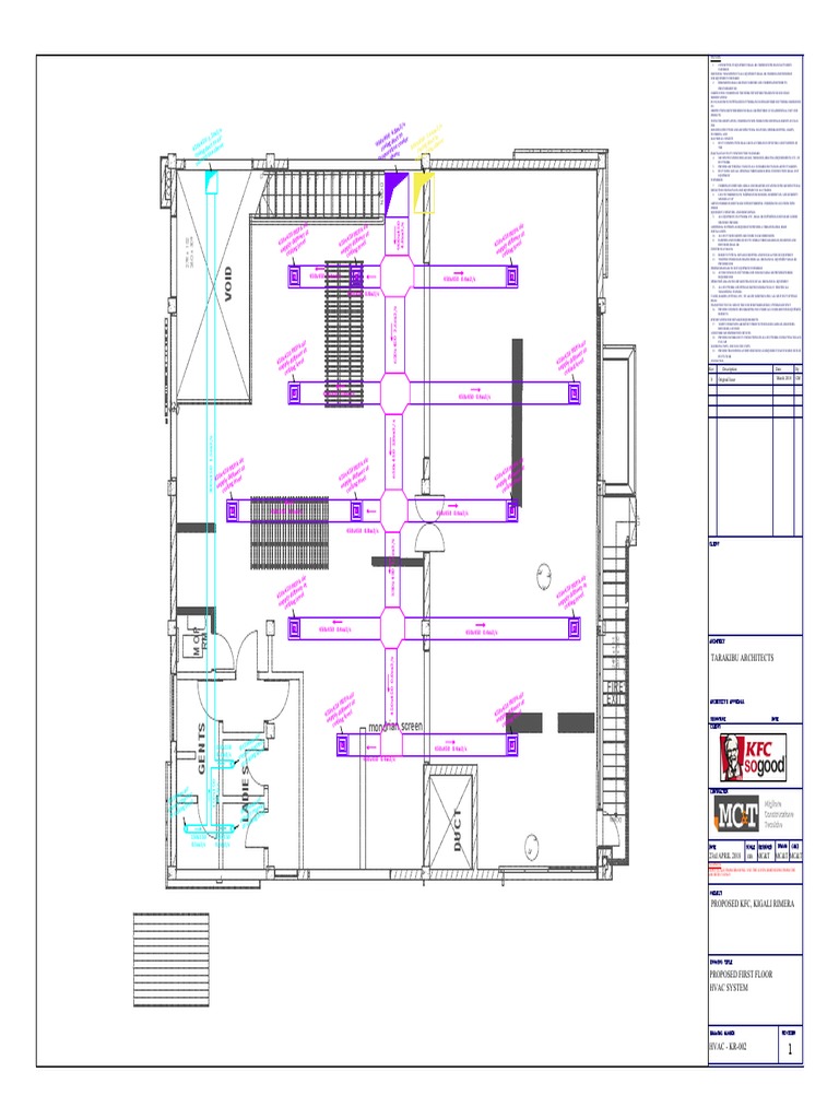 KFC Kigali Rimera HVAC Plan | PDF | Duct (Flow) | Electromechanical ...