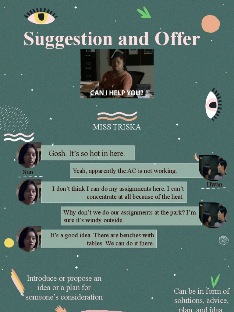 Suggestions and Offers in Communication | PDF | Self-Improvement