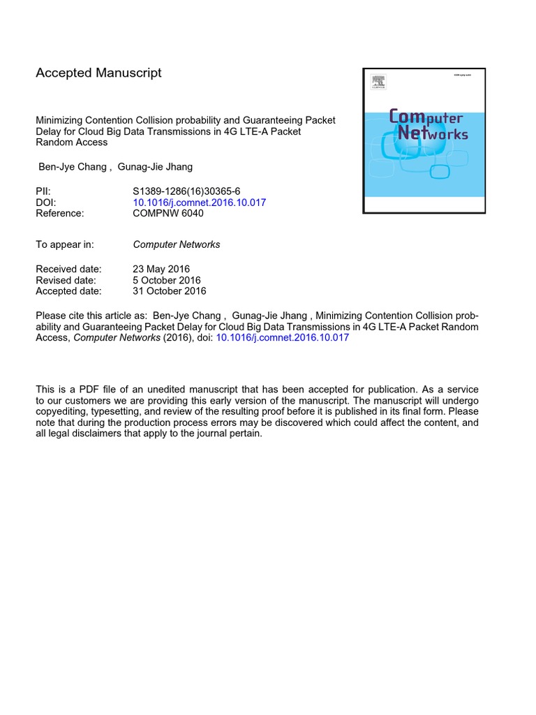 Minimizing Contention Collision Probability and Guaranteeing Packet ...