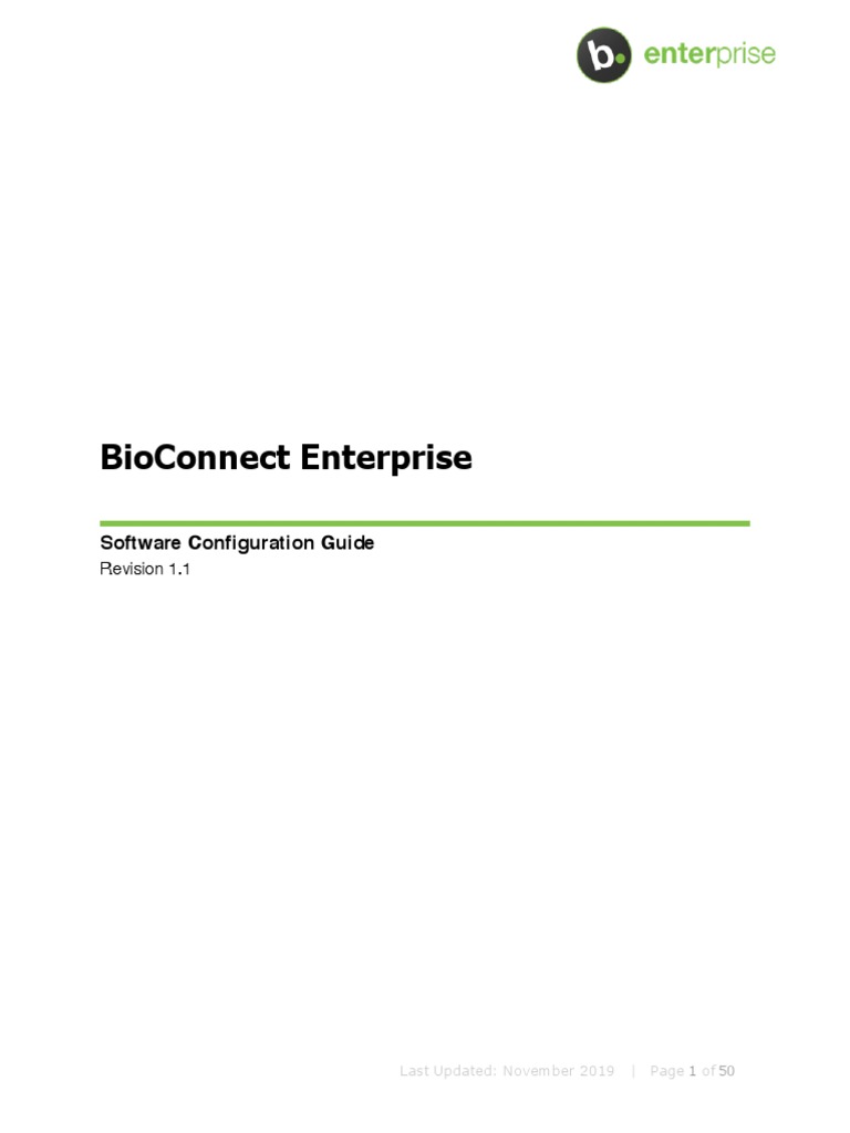 Bioconnect Enterprise v5.0 Software Configuration Guide | PDF | Ip Address | Access Control