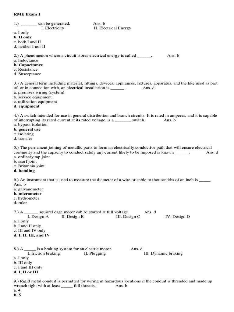 RME Reviewer 2 | Download Free PDF | Electric Motor | Capacitor