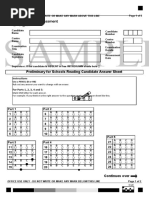 Answer Sheets - Ket | PDF