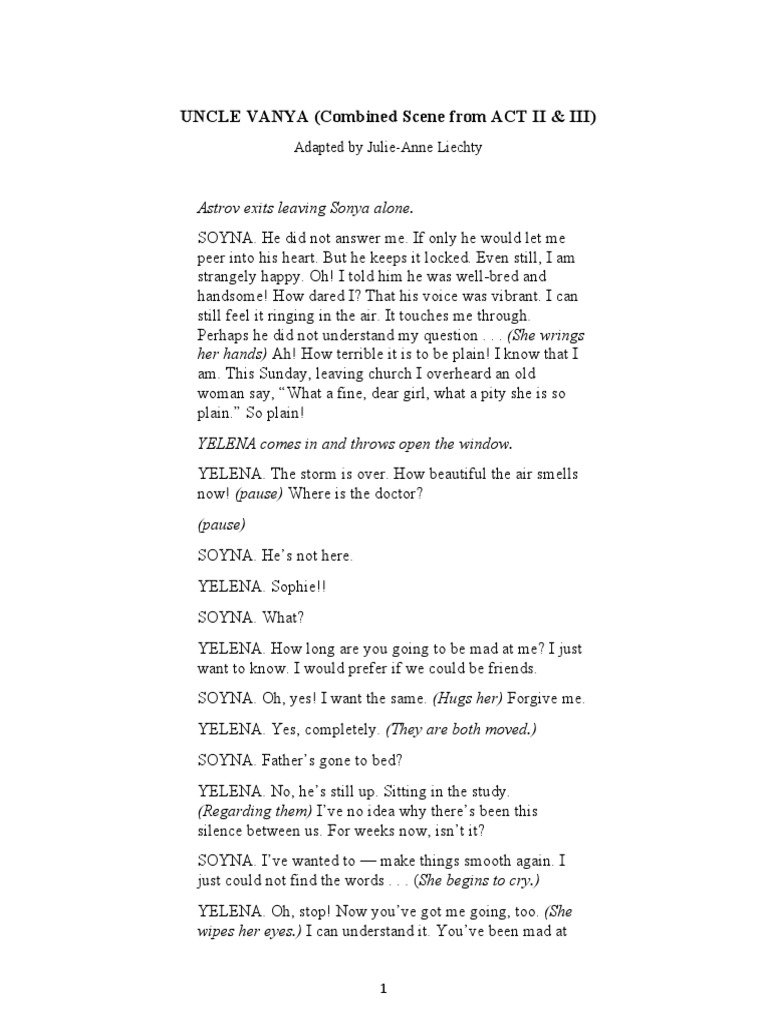 Uncle Vanya Scene | PDF