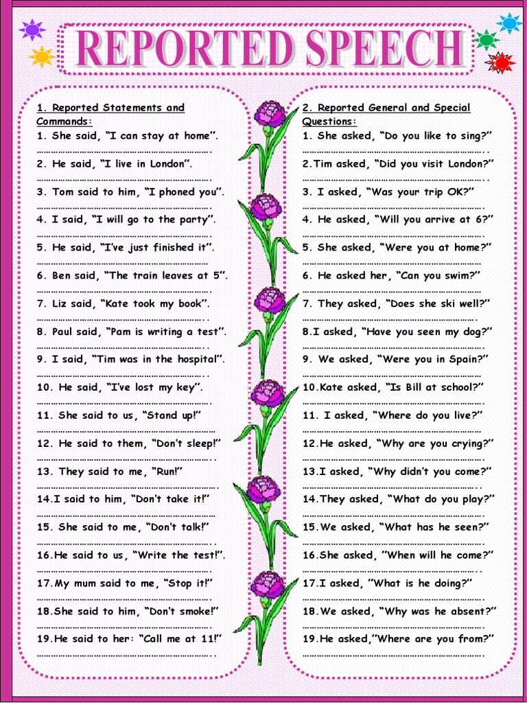 B2 Reported Speech 41324 | PDF