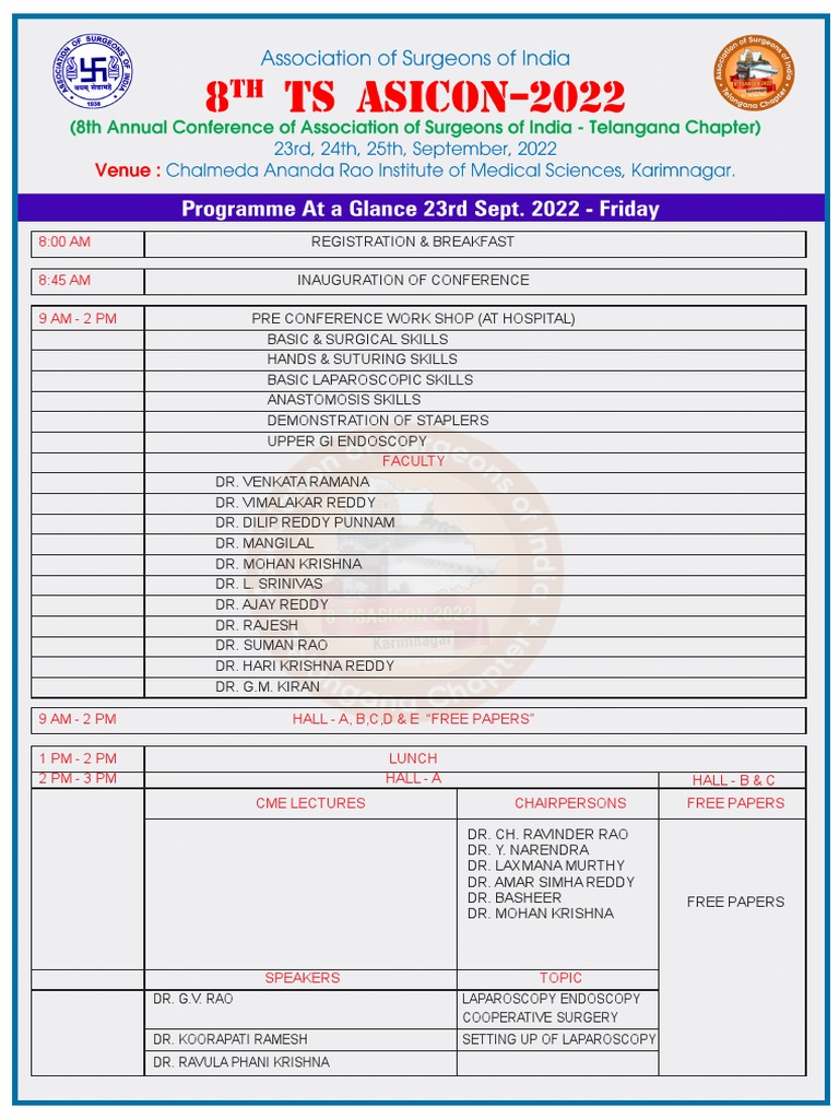 Final Scientific Schedule | PDF | Surgery | Medical Specialties