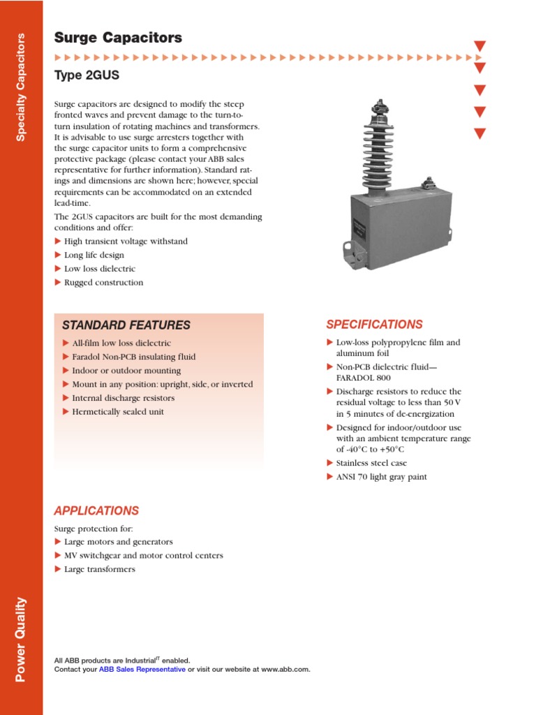 Surge Capacitor | PDF | Capacitor | Insulator (Electricity)