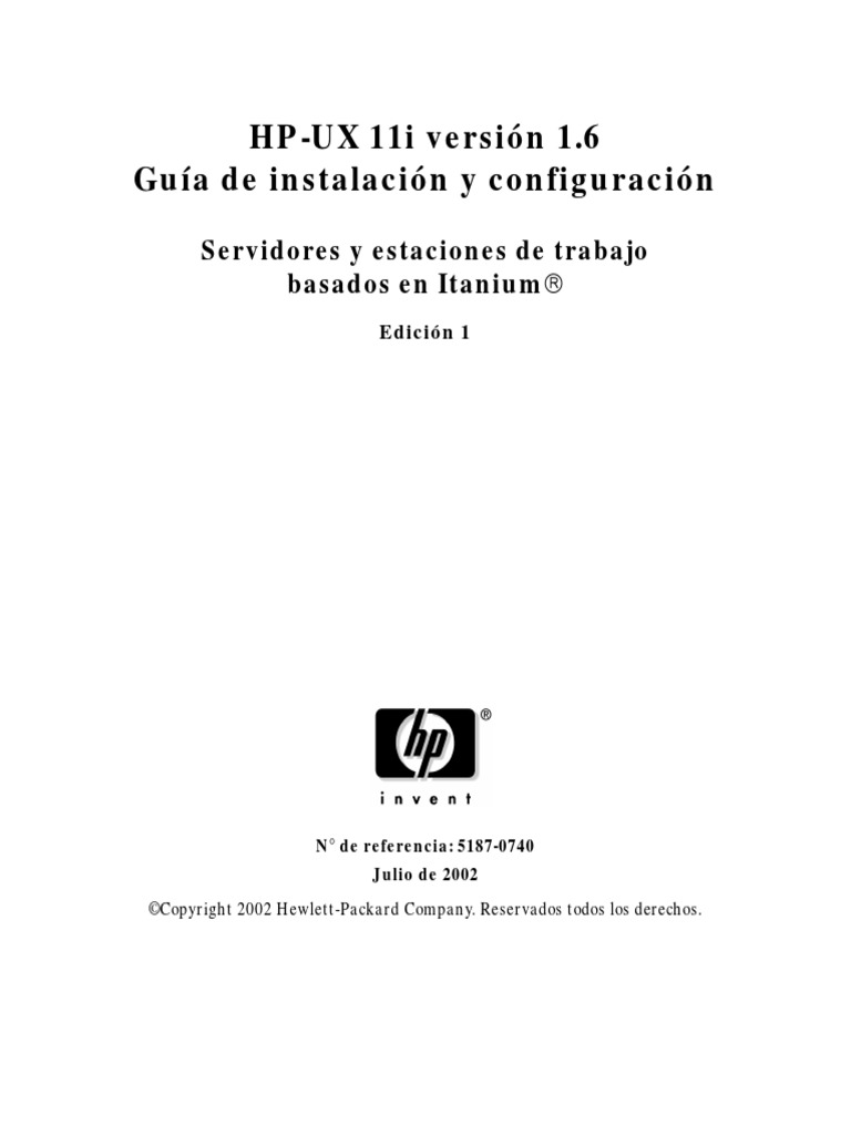 Hpux 11 Guia de Instalacion y Configuracion | PDF | Hewlett Packard | Red mundial