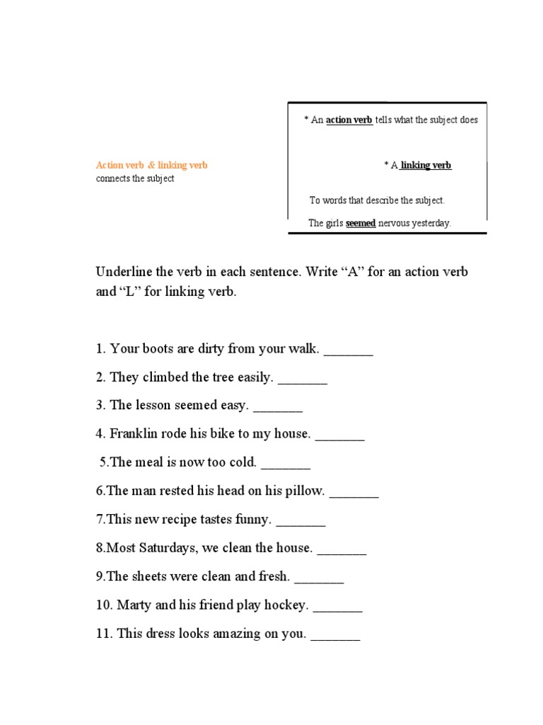 Action vs Linking Verbs Explained | PDF | Foreign Language Studies | Computers
