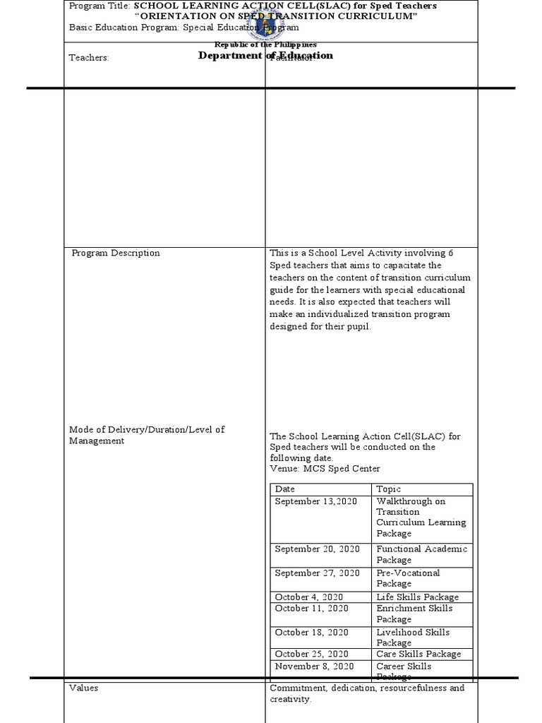 Slac Sped 2019-20 2 | PDF