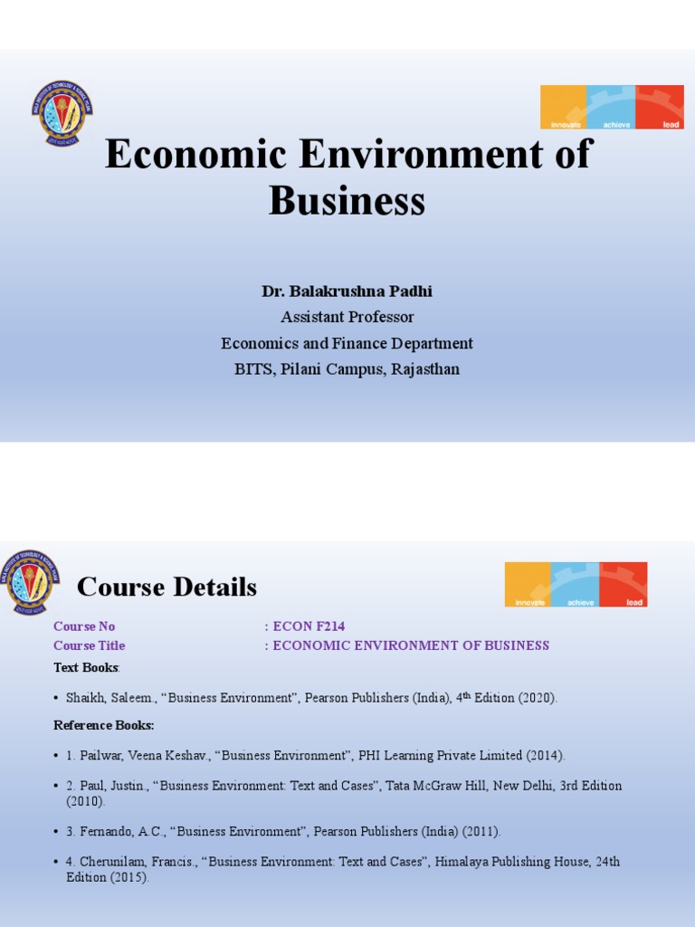 Economic Environment of Business Overview | PDF | Economies | Economics