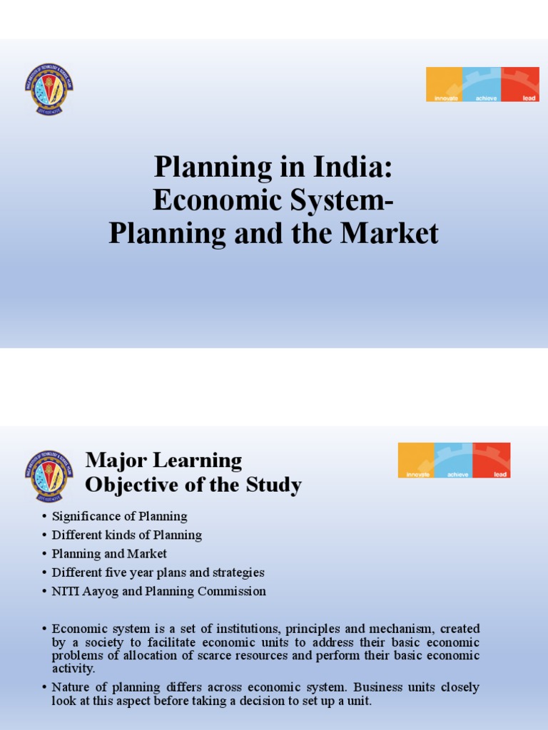 Lecture-3-4-Planning in India | PDF | Economic System | Economic Growth