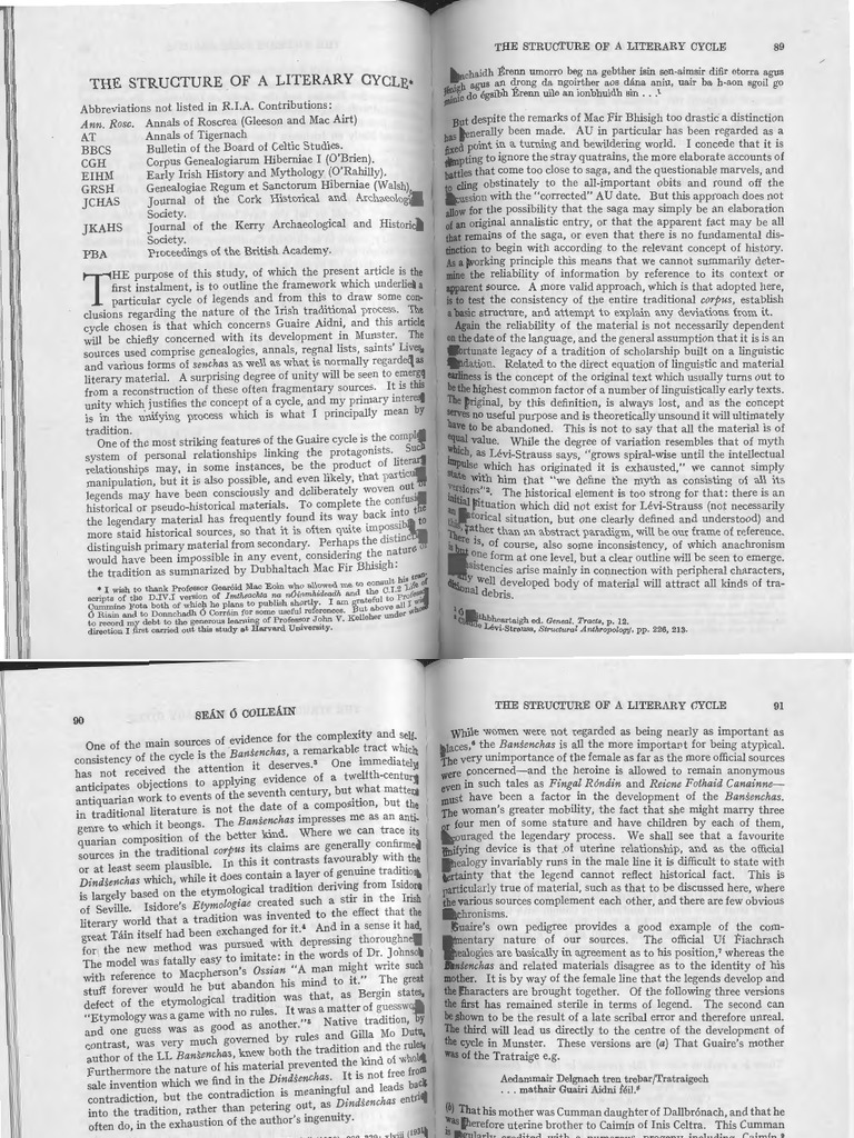 Structure of A Literary Cycle | PDF | Philosophy