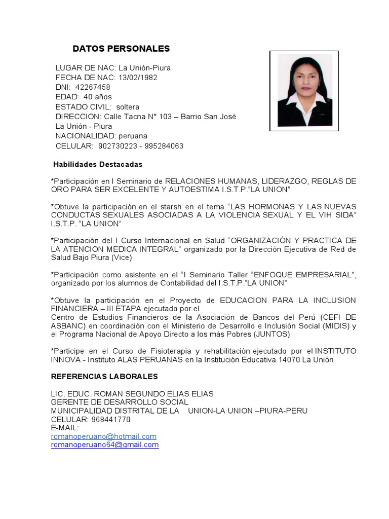 CV Gladys Bayona | PDF