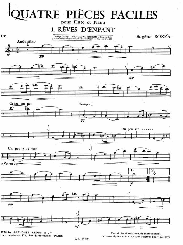 Bozza 4 Piezas Fáciles - FL+PNO | PDF