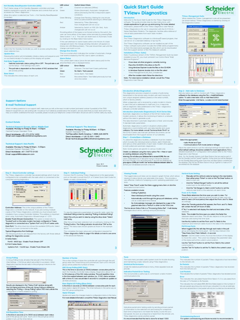 TView Diagnostics Quick Start Guide | PDF | Databases | Online And Offline