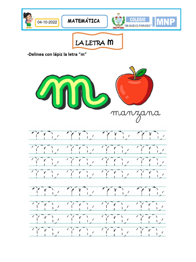 Actividades con la letra m para niños | PDF