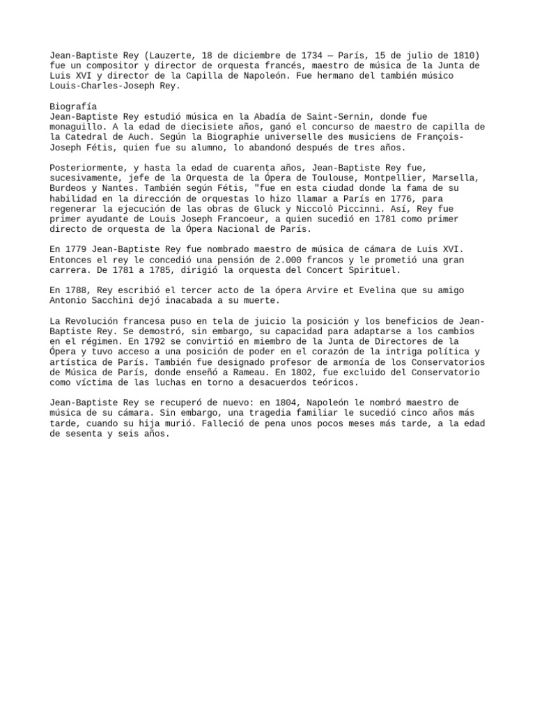 Jean Baptiste | PDF | Clásicos