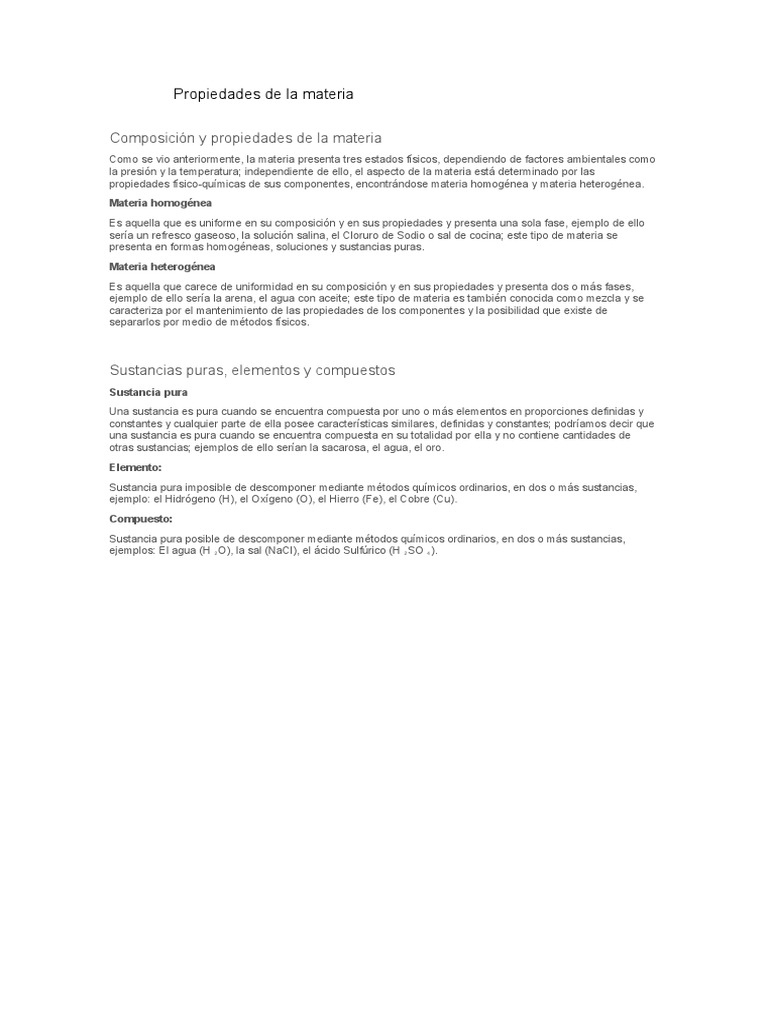 Propiedades de la Materia y Energía | PDF | Caloría | Calor