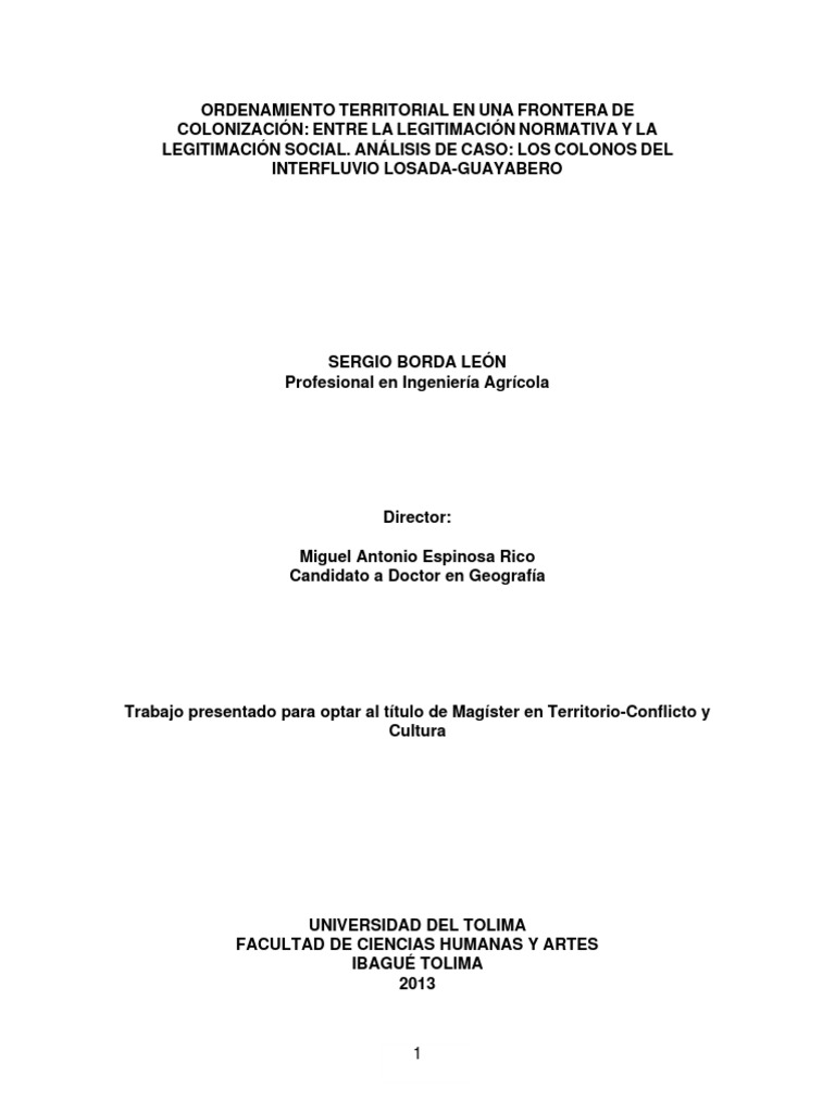 Ordenamiento Territorial en el Interfluvio | PDF | Estado (política ...