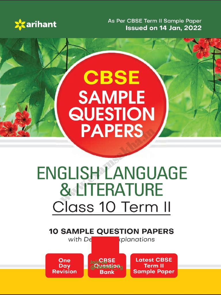 Arihant English SQP Term2 | PDF