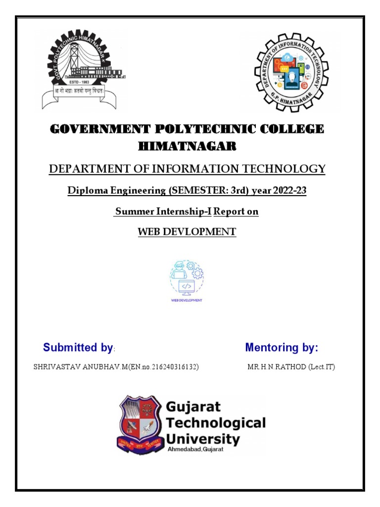 Intership Report | PDF | World Wide Web | Internet & Web