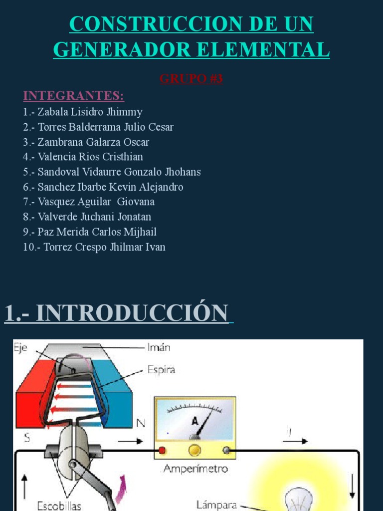 Construccion de Un Generador Elemental | PDF | Generador eléctrico ...