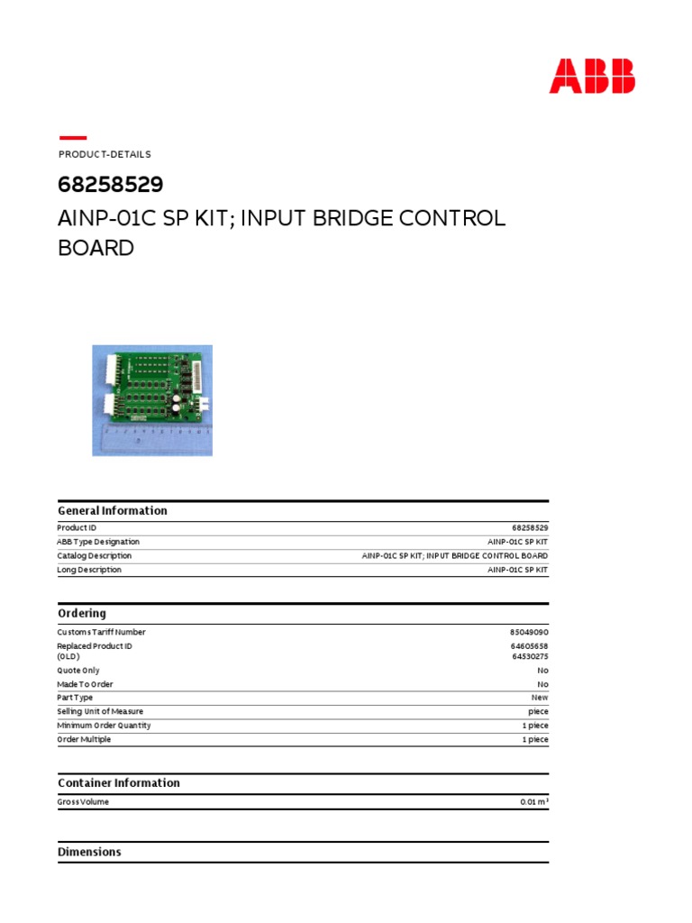 AINP-01C Input Bridge Control Board | PDF | Metrology