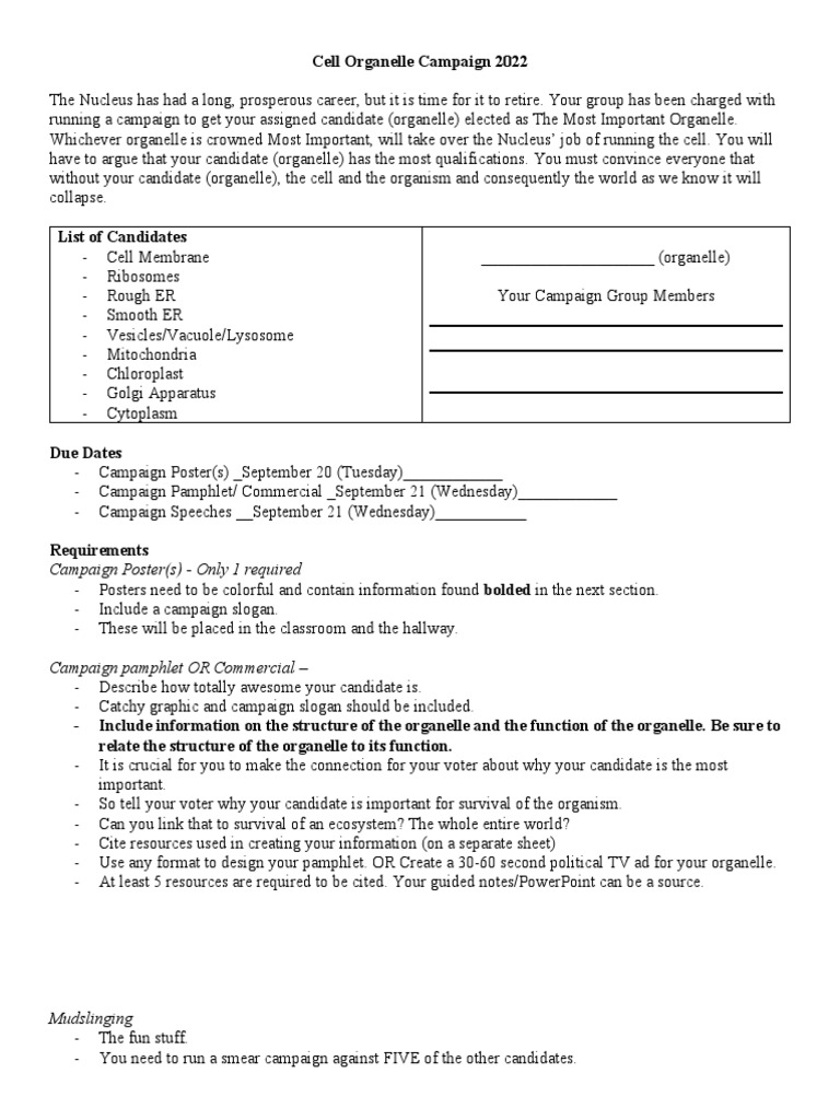Cell Organelle Campaign | PDF | Endoplasmic Reticulum | Cell (Biology)