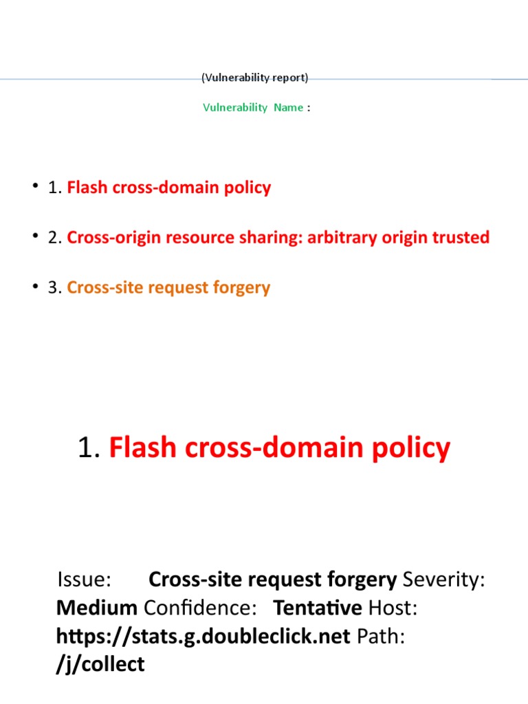 Flash Cross-Domain Policy Cross-Origin Resource Sharing: Arbitrary Origin Trusted | PDF | Http ...