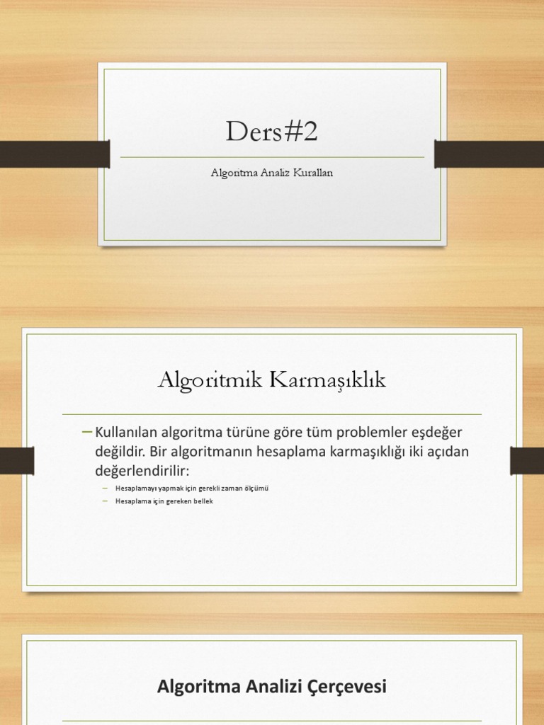 Algori̇tma Tasarimi Ve Anali̇zi̇ 2 | PDF