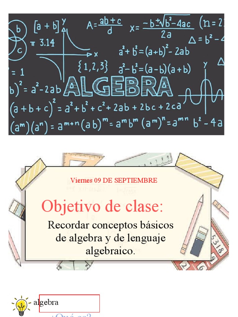 Conceptos Básicos de Álgebra y Lenguaje Algebraico | PDF