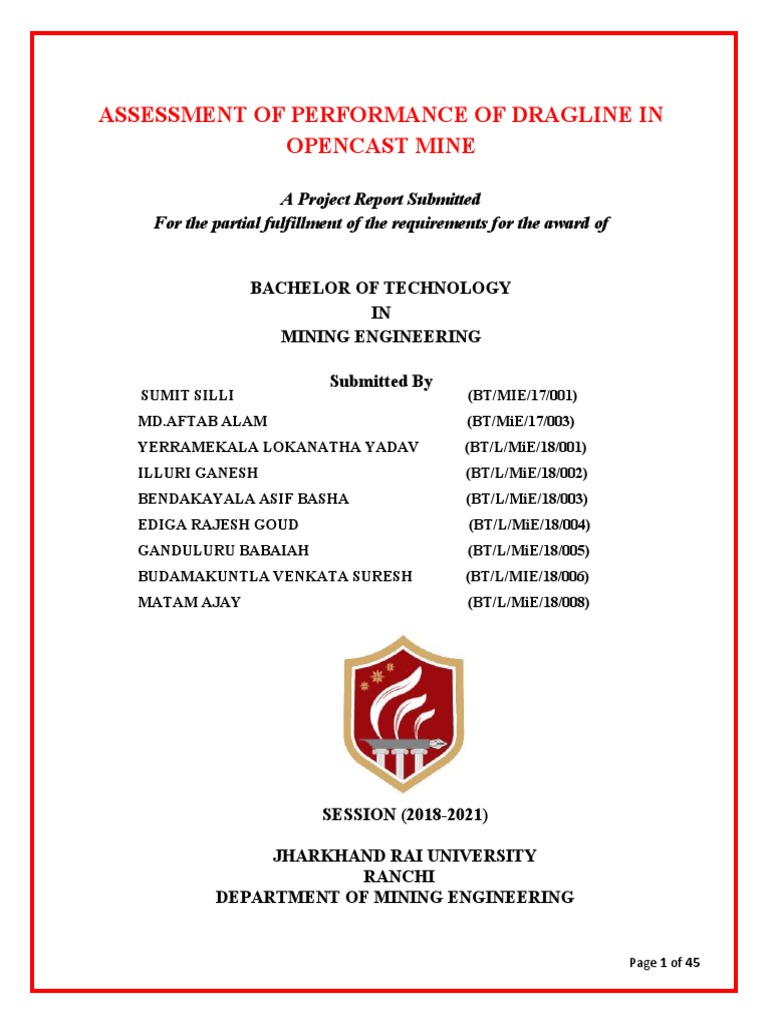 Assessing Performance of Draglines and Surface Miners | PDF | Coal Mining | Secondary Sector Of ...