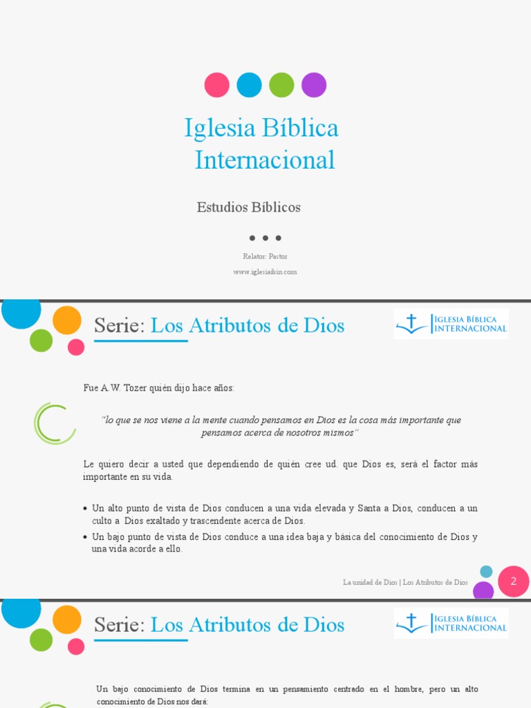 Introducción A Los Atributos de Dios | PDF | Dios | Pecado