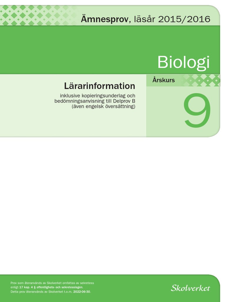 Nationella Prov Åk9 2016 | PDF