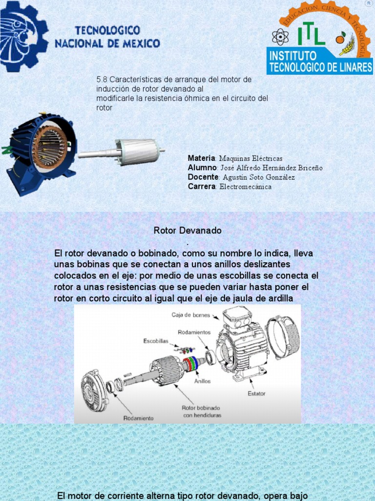 Características de Arranque Del Motor de Inducción de Rotor Devanado Al ...