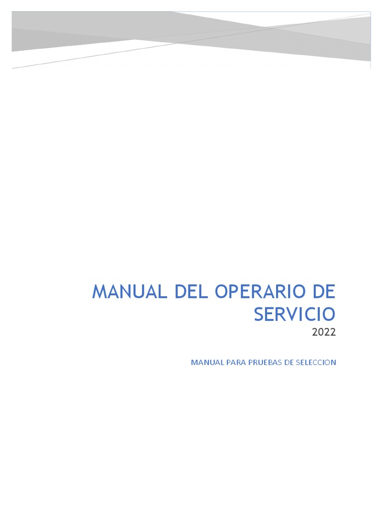 Manual Operario 2022 | PDF | Residuos