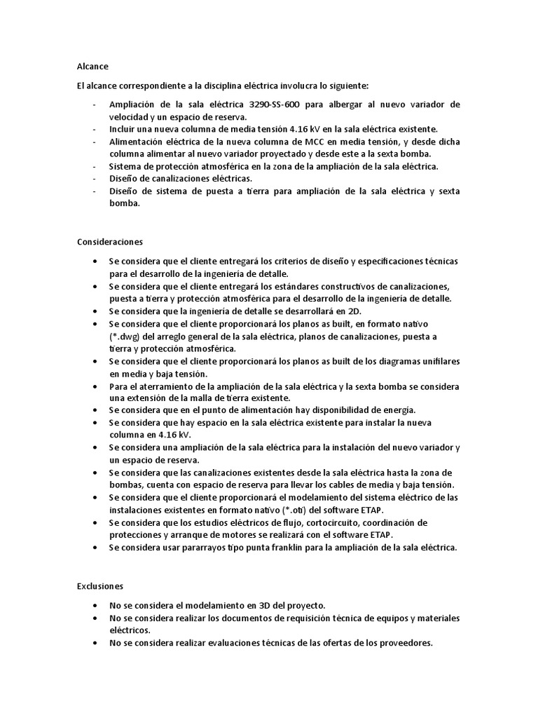 Consideraciones y Exclusiones | PDF | Software | Electricidad