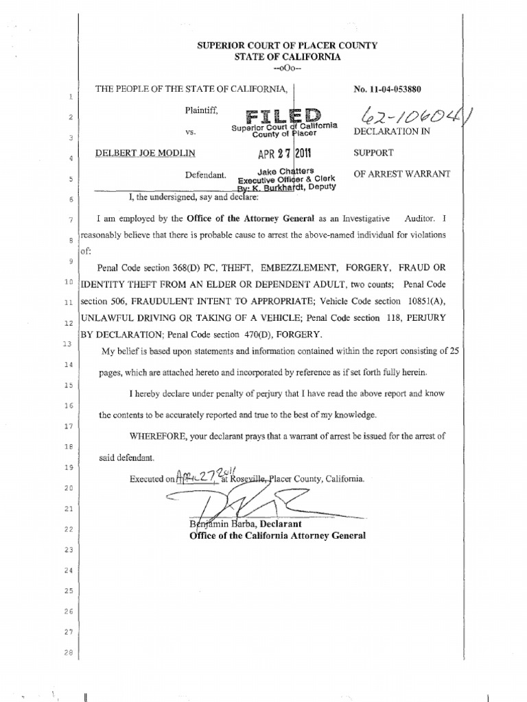 Modlin Dec | PDF | Power Of Attorney | Annuity (American)