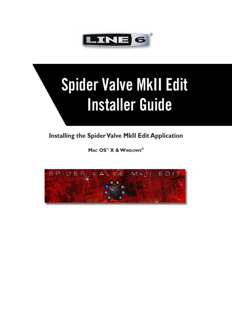 Spider Valve MkII Edit Installer Guide - English (Rev A) | PDF | Installation (Computer Programs ...
