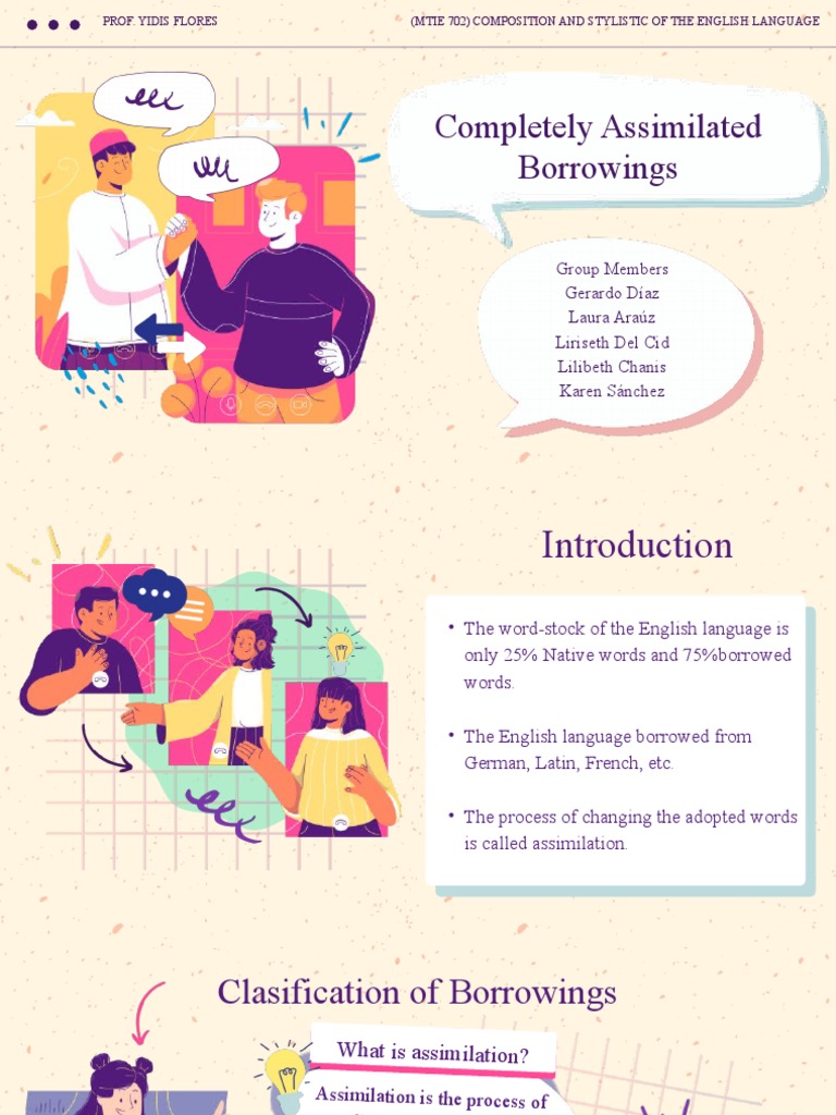 Completely Assimilated Borrowings | PDF | English Language | Word