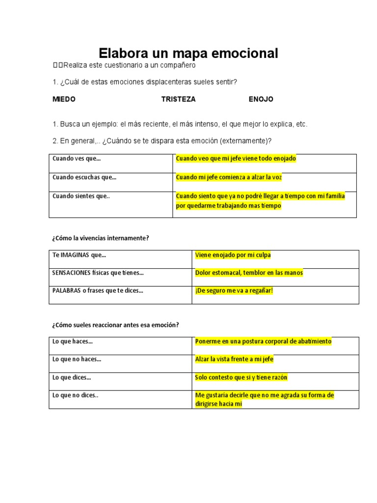 Dinamica Mapa Emocional | PDF