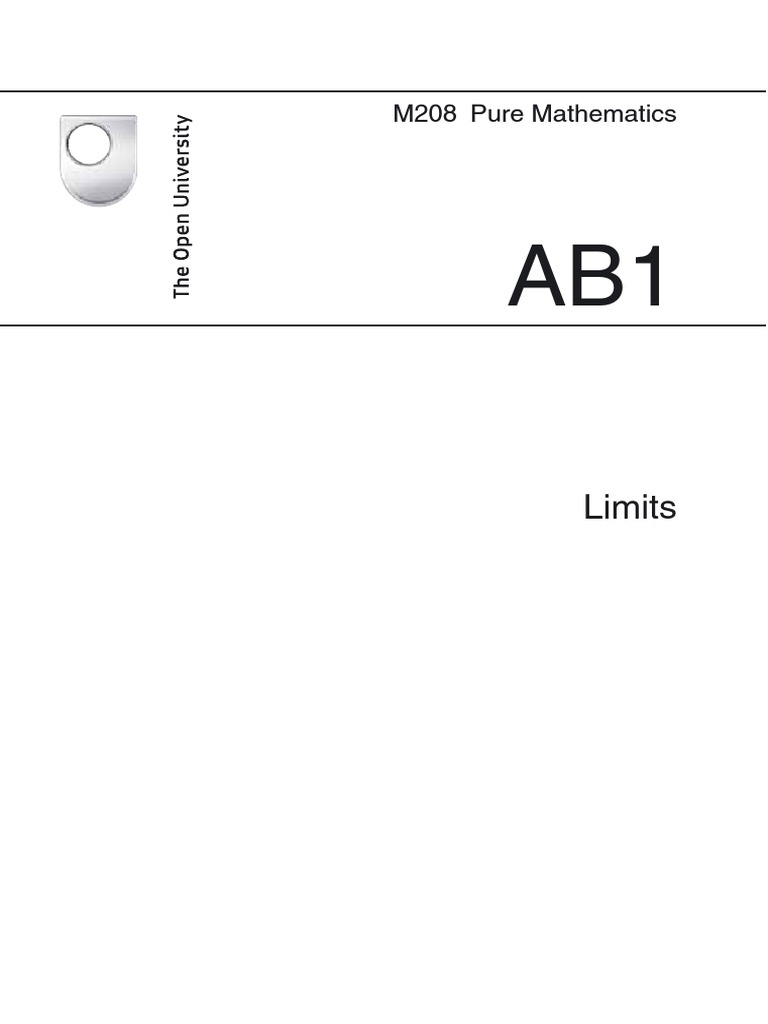 M208 AB1 Limits (The Open University) | PDF