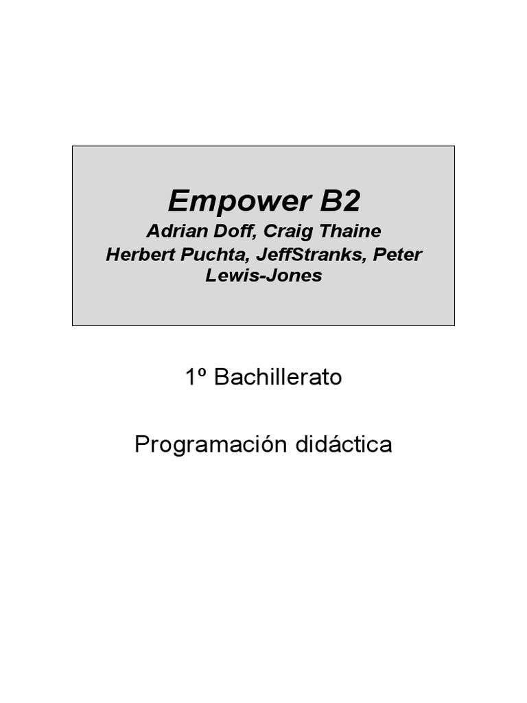 Empower b2 | PDF | Aprendizaje | Plan de estudios