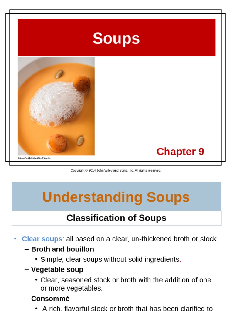 Chapter 9 Soups 2 | PDF | Soup | Stock (Food)